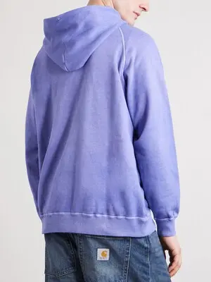 NEIGHBORHOOD Logo-embroidered Pigment-dyed Cotton-jersey Hoodie