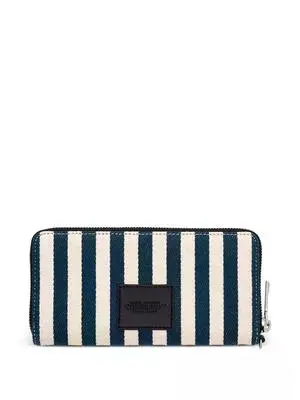 Marc Jacobs Striped Canvas Continental Wallet - Blue