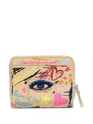 Marc Jacobs Scribble Leather Mini Compact-wallet