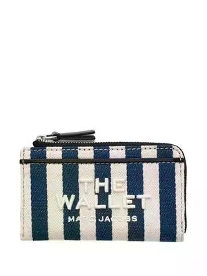 Marc Jacobs Stripe Top Zip-wallet - Blue