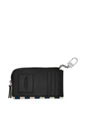 Marc Jacobs Stripe Top Zip-wallet - Blue