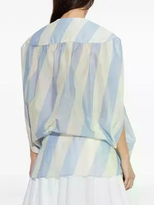 Jacquemus Striped Curved Hem Shirt