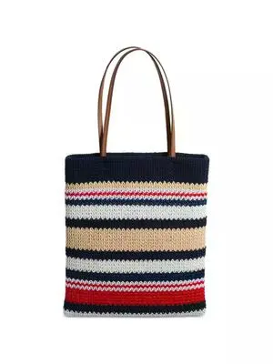 Miu Miu Raffia-effect Woven Tote Bag - Blue