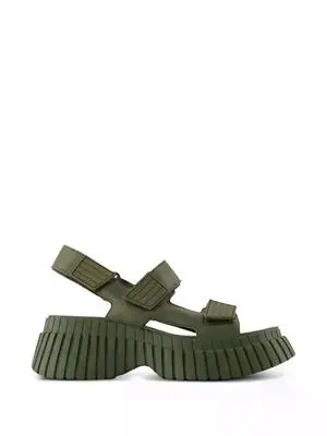 Camper Bnc Platform Sandals - Green