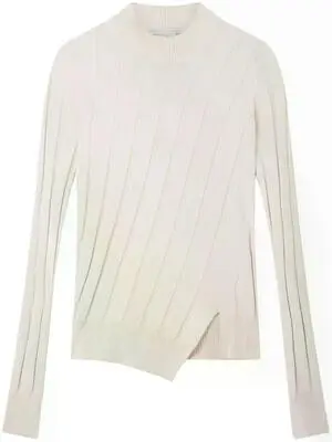 Stella McCartney Asymmetric-hem Knit Jumper - Neutrals