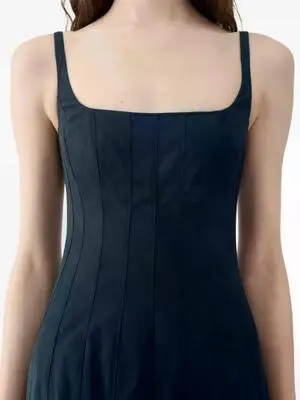 Jacquemus Agave Pleated Cotton Poplin Dress