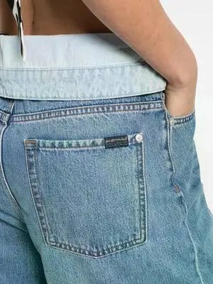 7 For All Mankind Double-layer Wide Leg Jeans