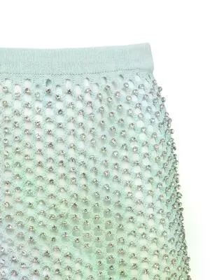 FLEUR DU MAL Embellished Mini Skirt - Green