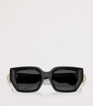 Burberry Injected Be4472u Square Sunglasses - Black