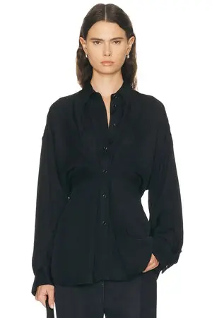 Helmut Lang Cinched Shirt - Black