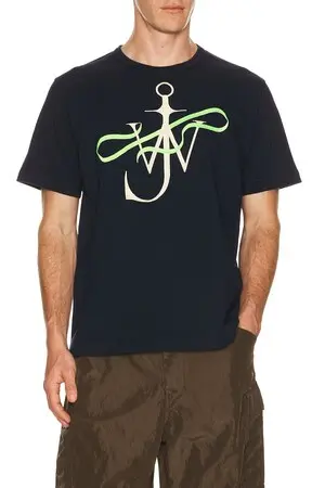 JW Anderson Ribbon Anchor T-shirt - Navy