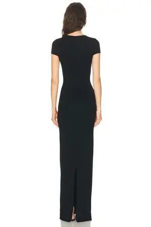 Eterne Cap Sleeve Maxi Dress