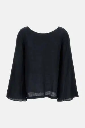 BIFFI V-neck Linen Top