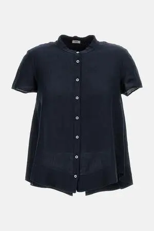 BIFFI Linen Short-sleeve Shirt