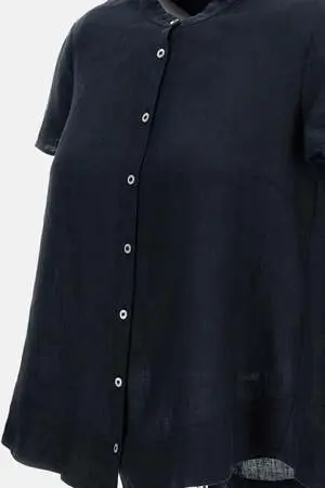 BIFFI Linen Short-sleeve Shirt