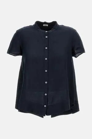 BIFFI Linen Short-sleeve Shirt