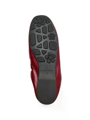Marc Jacobs Logo-plaque Leather Loafers - Red