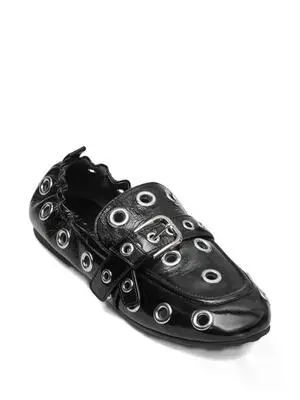Marc Jacobs Grommet-detail Buckle Leather Loafers