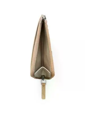 Marc Jacobs Scribble Top Zip Leather Wallet - Neutrals
