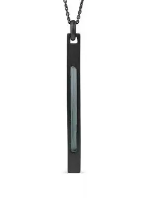 PARTS OF FOUR Plate Pendant Necklace - Black