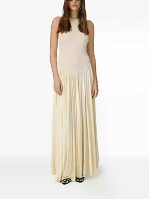 PNK Pleated Maxi Dress - Yellow