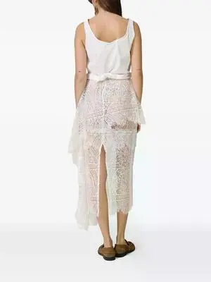 PNK Round-neck Patch-detail Top - White
