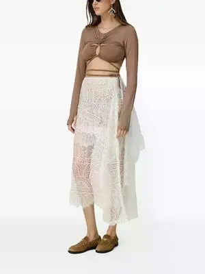 PNK Long-sleeve Cutout-detail Top - Neutrals