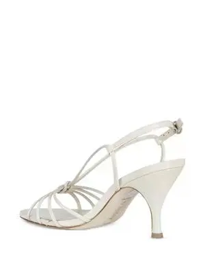 AeydĒ Knotted Strap Pumps - White