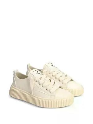 RHUN Leather Flatform Sneakers - Neutrals
