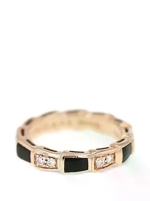BVLGARI Diamond, Onyx And Gold Serpenti Viper Ring