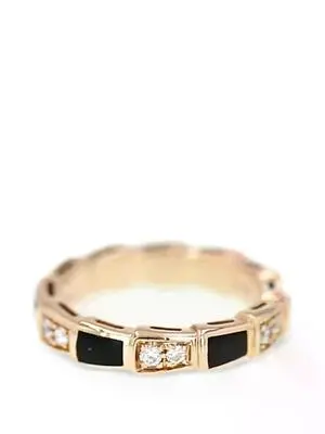 BVLGARI Diamond, Onyx And Gold Serpenti Viper Ring