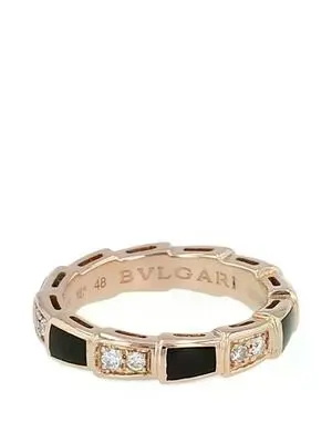 BVLGARI Diamond, Onyx And Gold Serpenti Viper Ring