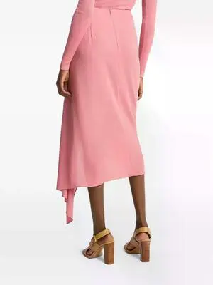 Michael Kors Cascade Ruffled Midi Skirt - Pink