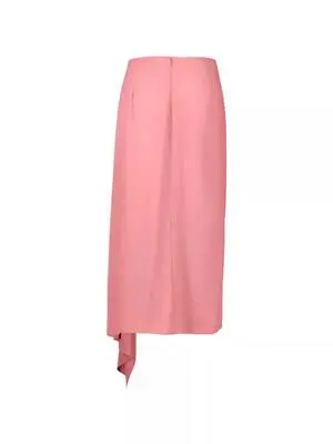 Michael Kors Cascade Ruffled Midi Skirt - Pink