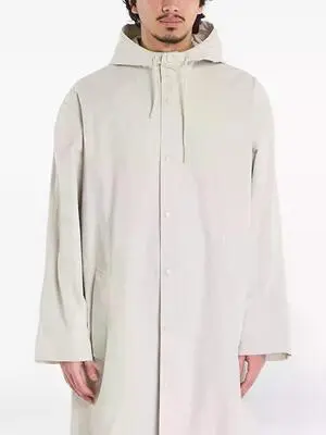 A.p.c. Kim Single-breasted Hooded Parka - Neutrals