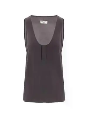 Saint Laurent Sleeveless Silk Top