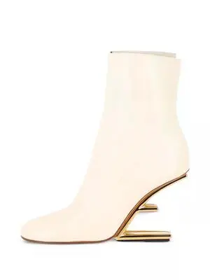 Fendi First Leather Ankle Boots - Neutrals