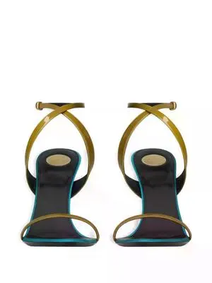 Saint Laurent Tallulah Leather Sandals - Green