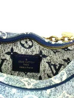 LOUIS VUITTON Loop Handbag Monogram Jacquard Denim Hobo Bag - Blue