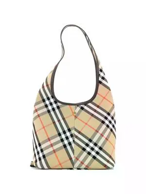 Burberry Vintage Check Canvas Small Hobo Bag