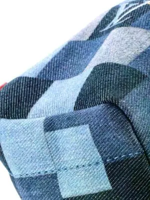 LOUIS VUITTON Palm Springs Damier And Monogram Patchwork Denim Mini Backpack - Blue