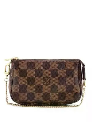 LOUIS VUITTON Pochette Accessoires Damier Mini Clutch - Brown