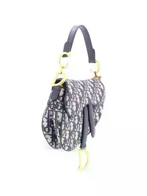 Dior Saddle Handbag Oblique Canvas Mini Shoulder Bag - Blue