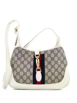 Gucci Jackie 1961 Gg Coated Canvas Small Hobo Bag - Brown