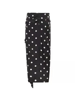 Sportmax Polka-dot Bow Skirt - Black