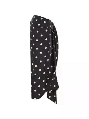 Sportmax Polka-dot Bow Skirt - Black
