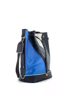 LOUIS VUITTON Noe Marin Regatta Damier Cobalt Bucket Bag - Black