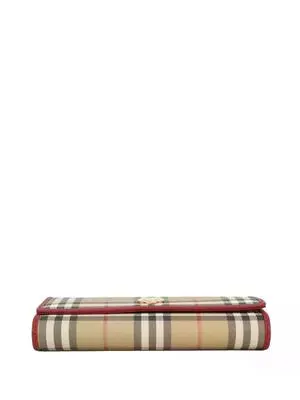 Burberry House Check Coated Canvas Wallet On Chain Crossbody Bag