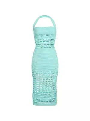 Retrofete Jaycee Crochet Halter Midi Dress