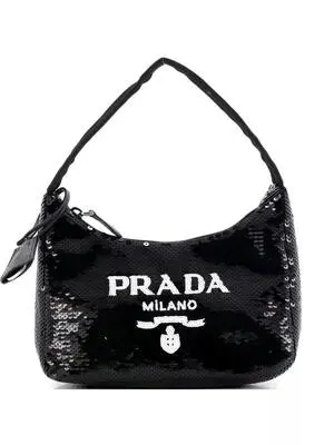 Prada Re-edition 2000 Sequins Mini Hobo Bag